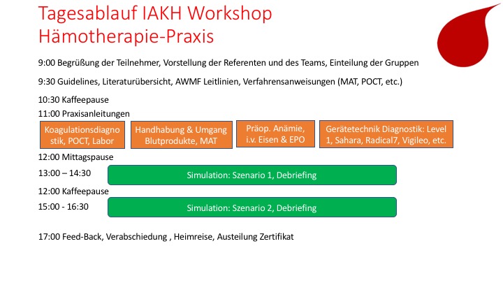 AG Hämotherapie Ausbildung II - Simulation - IAKH e.V.